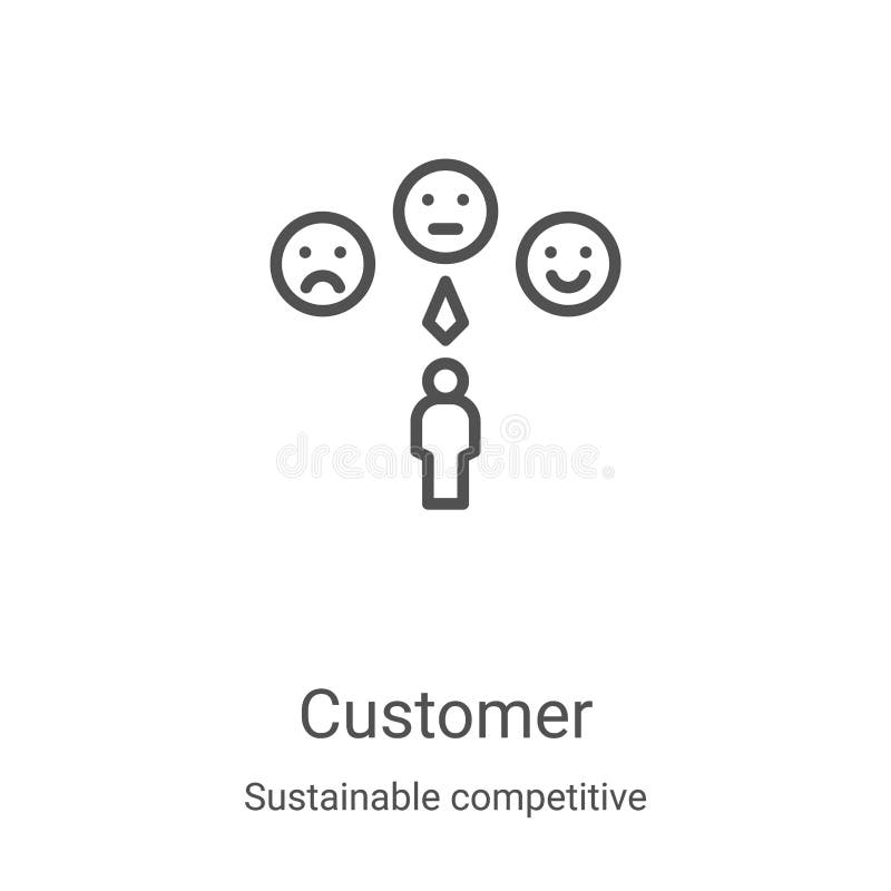 Customer Icon Vector from Ads Collection. Thin Line Customer Outline ...