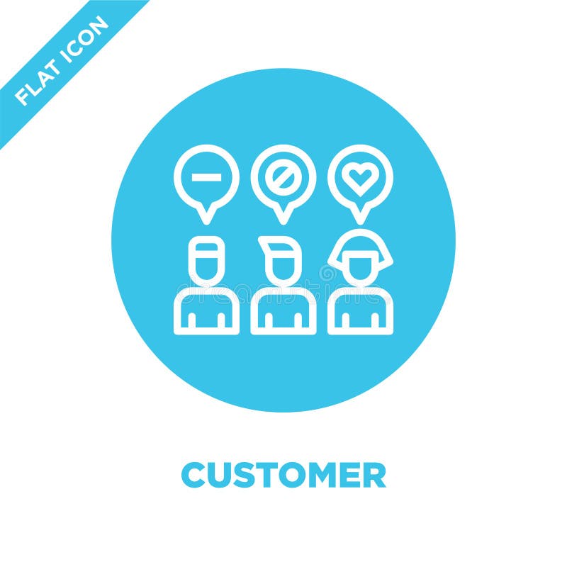 Customer Icon Vector from Advertising Collection. Thin Line Customer ...