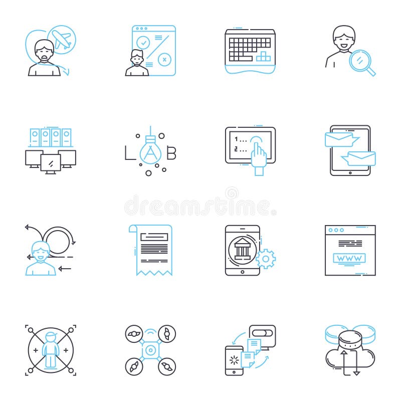 Customer Identity Linear Icons Set. Authentication, Verification ...