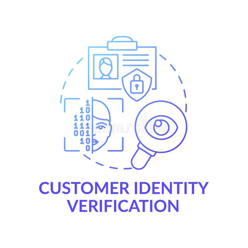 Customer Identity Verification Concept Icon Stock Vector - Illustration ...