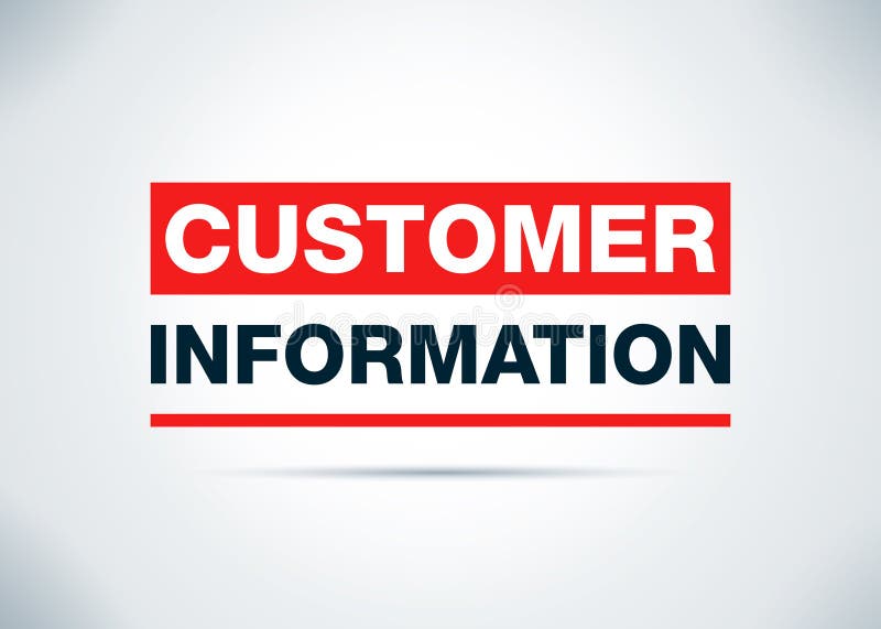 Customer Information Abstract Flat Background Design Illustration Stock ...
