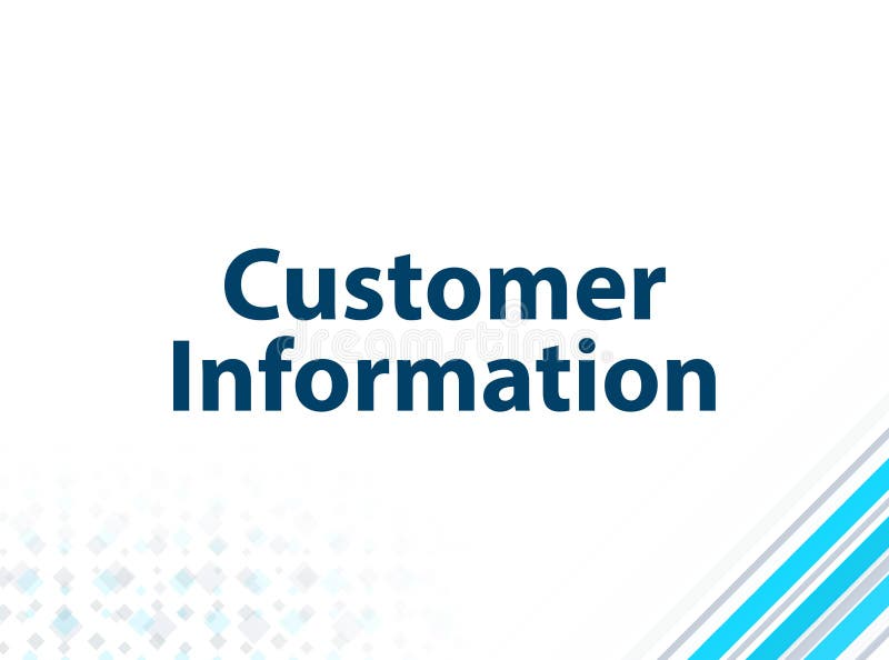 Customer Information Modern Flat Design Blue Abstract Background Stock ...