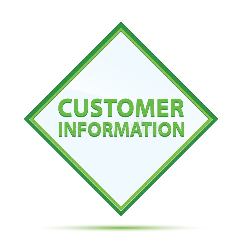 Customer Information Modern Abstract Green Diamond Button Stock ...