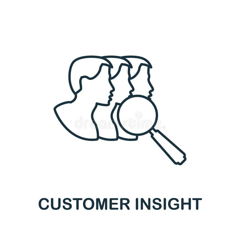 Customer Insight Icon. Line Element from Digital Transformation ... Customer Insight Icon. Line Element from Digital Transformation ...