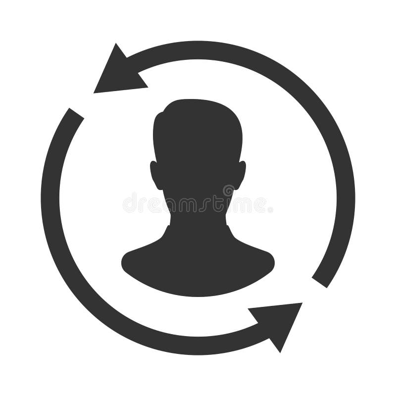 Customer Interaction Icon. Client Returning or Renention Symbol Stock ...