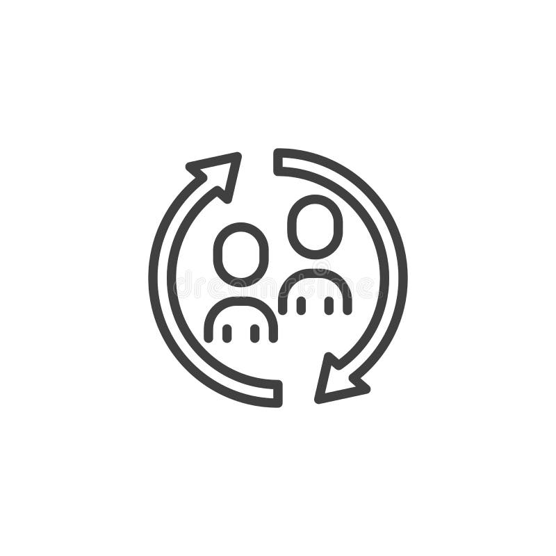 Customer Interaction Icon. Client Returning or Renention Symbol Stock ...