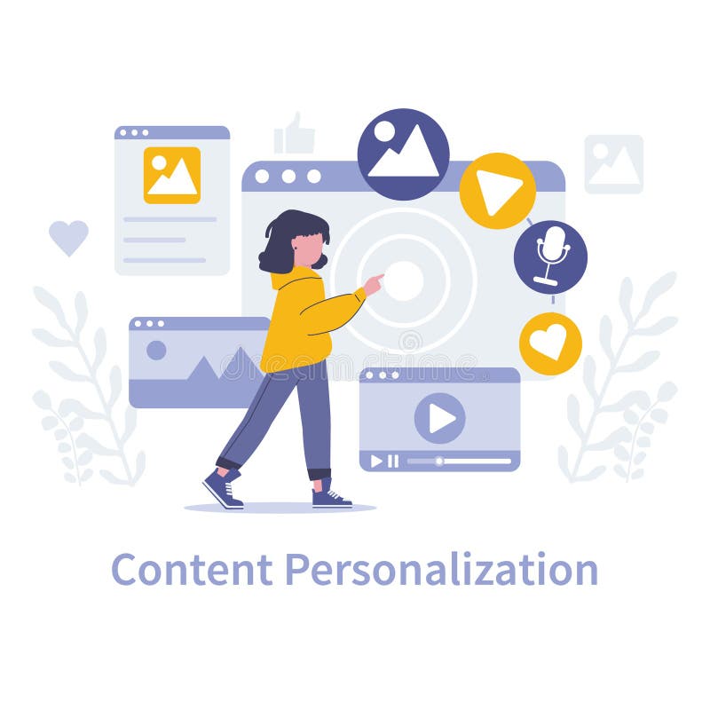 Customer Interaction in Marketing Concept Stock Vector - Illustration ...