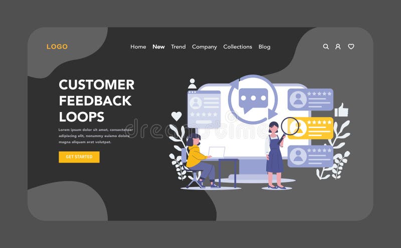 Customer Interaction in Marketing Concept. Flat Vector Illustration ...