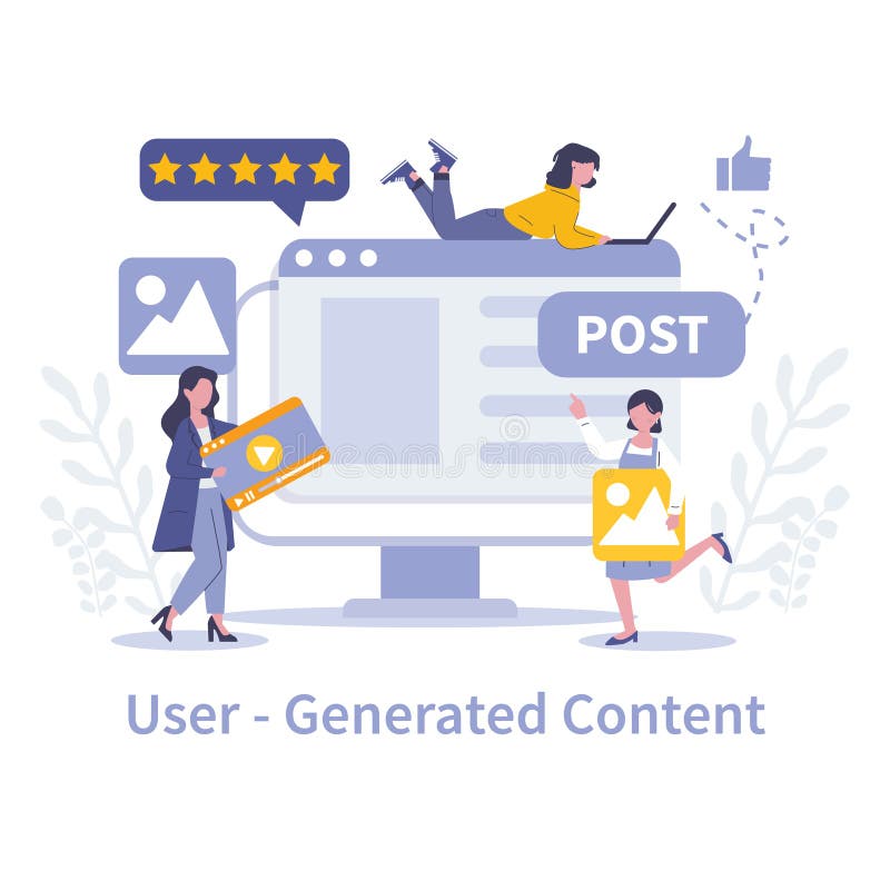 Customer Interaction in Marketing Concept. Flat Vector Illustration ...