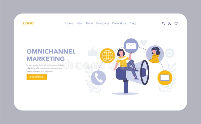 Customer Interaction in Marketing Concept Stock Vector - Illustration ...