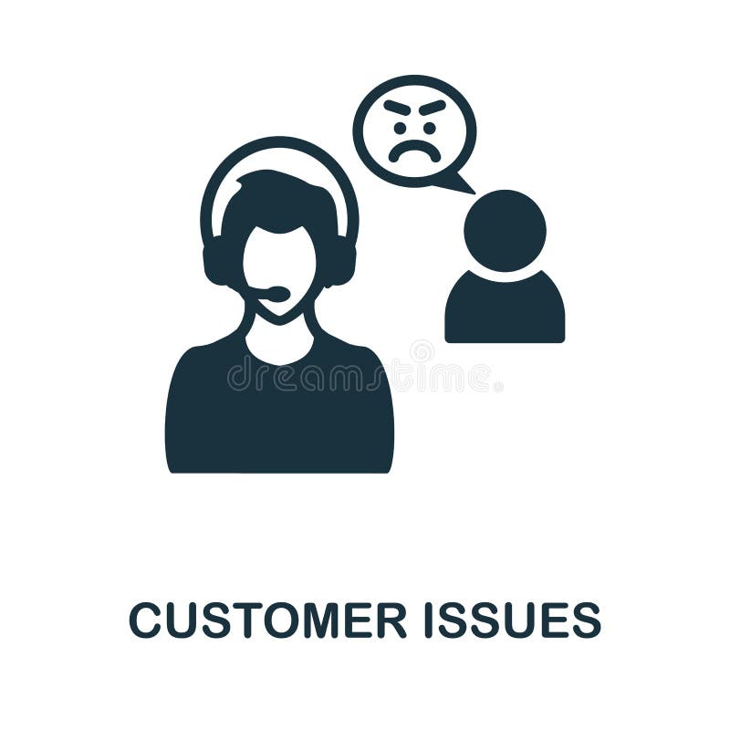 Customer Issues Icon. Monochrome Sign from Customer Relationship ...