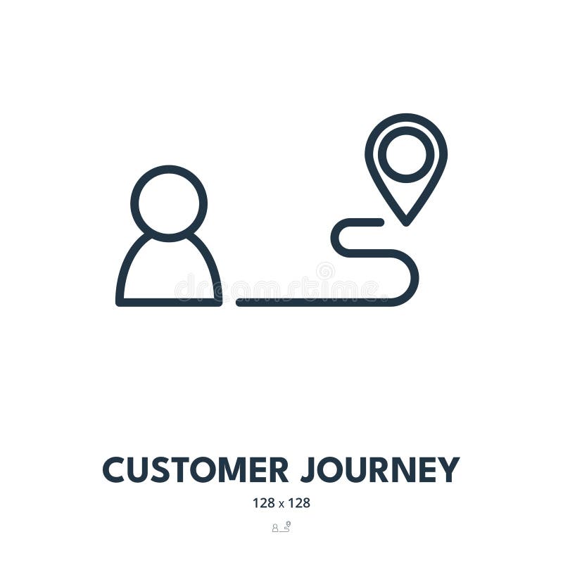 Customer Journey Icon. Purchase, Buyer, Consumer. Editable Stroke ...