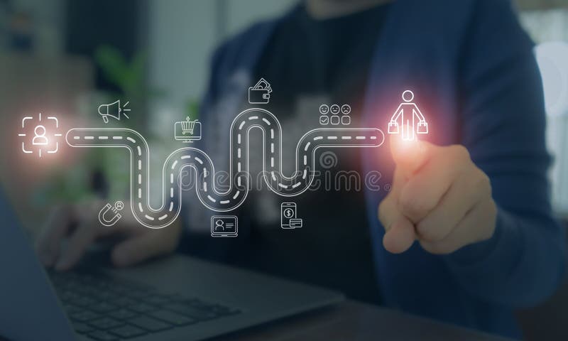 Customer Journey Map Visualization Concept. a Business Professional ...
