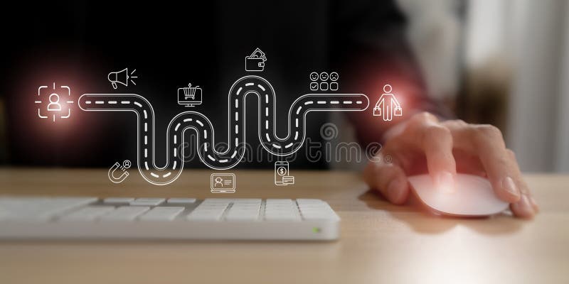 Customer Journey Map Visualization Concept. a Business Professional Use ...