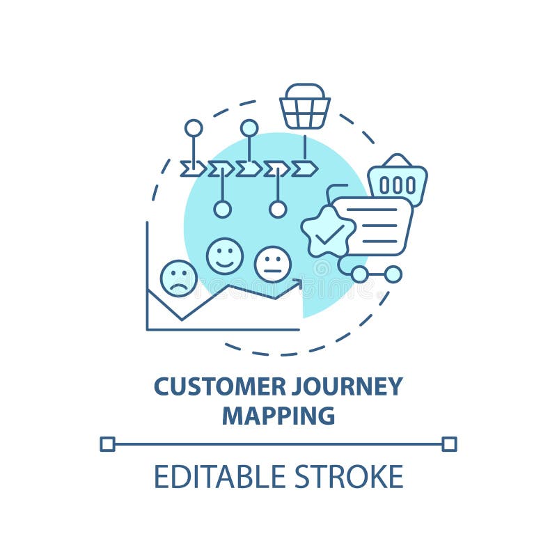 Customer Journey Mapping Concept Icon Stock Vector - Illustration of ...