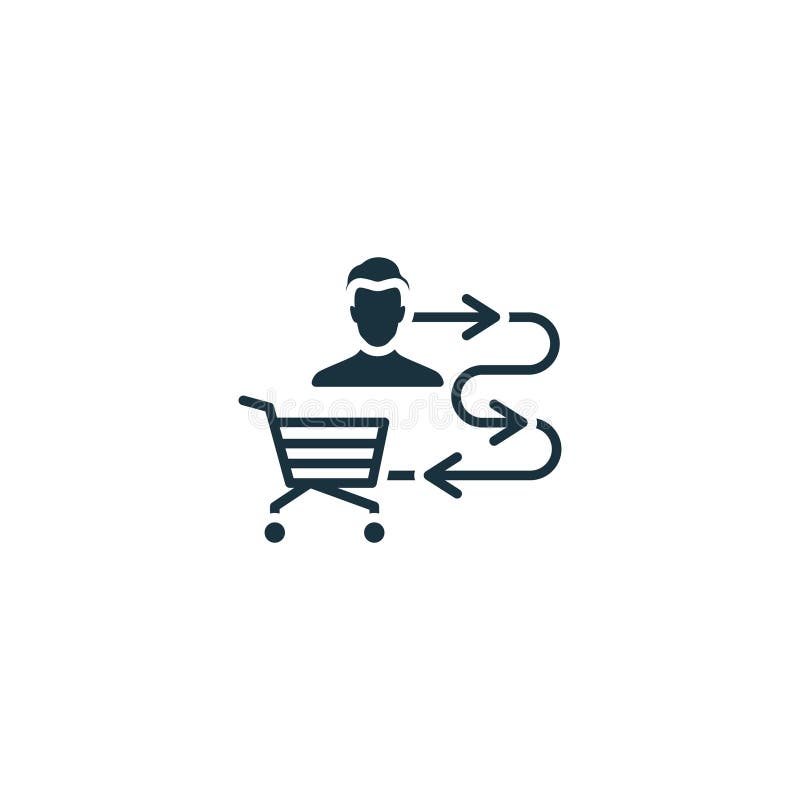 Customer Journey Mapping Icon. Monochrome Simple User Behavior Icon for ...