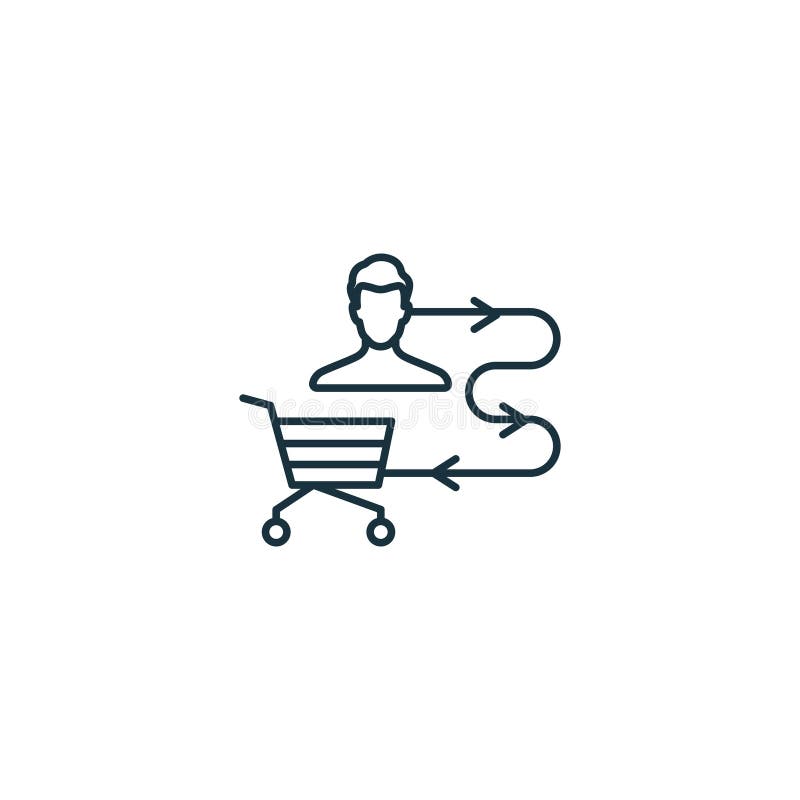 Customer Journey Mapping Icon. Monochrome Simple User Behavior Icon for ...