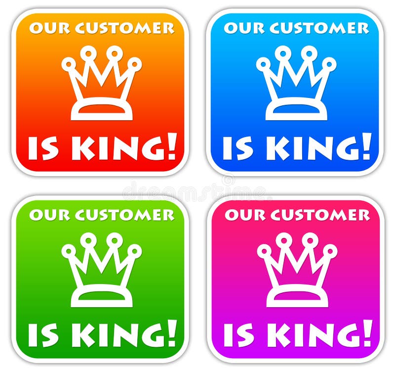 Customer is king stock illustration. Illustration of feedback - 34339823