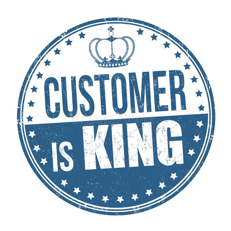 Customer is King Icon, Black Sign with Strokes, Concept Illustration ...
