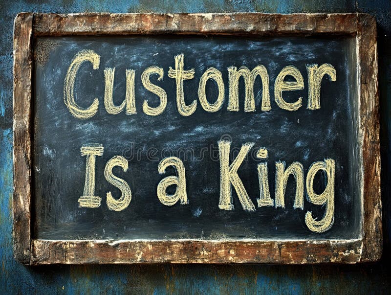 Customer is a King Text Written on the Blackboard Stock Image - Image ...