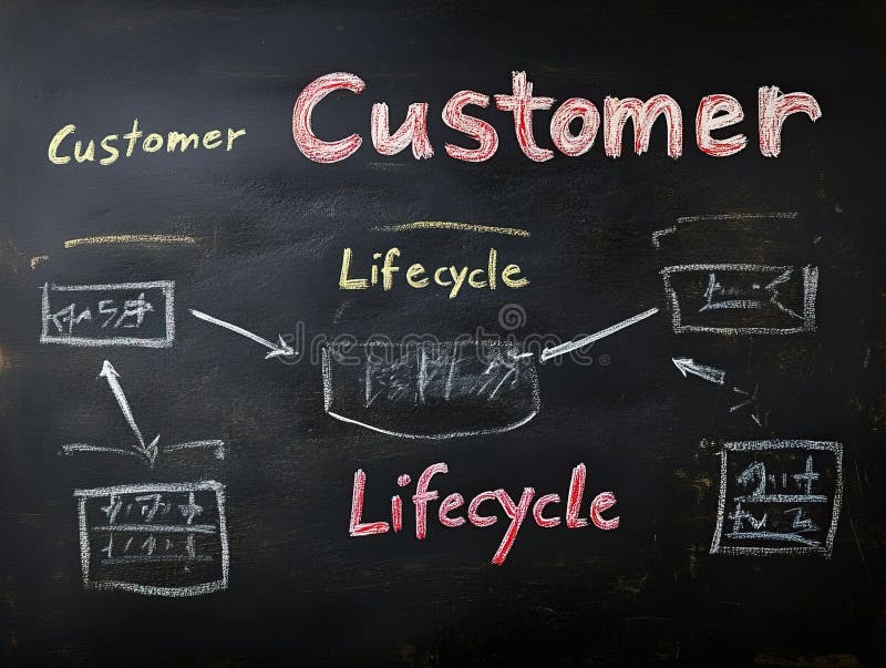 Customer Lifecycle Text Written on the Blackboard Stock Photo - Image ...