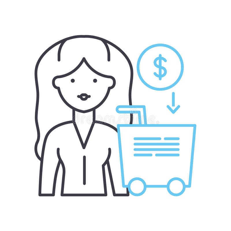 Customer Line Icon, Outline Symbol, Vector Illustration, Concept Sign ...