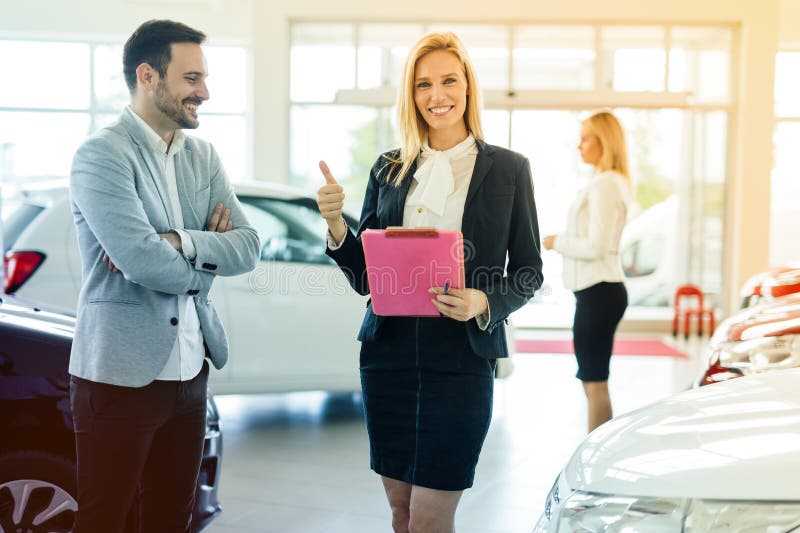 Customer Looking for a Car at Dealership Stock Photo - Image of people ...