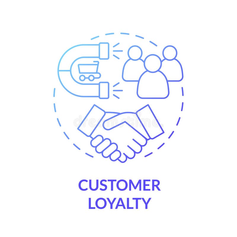 Customer Loyalty Blue Gradient Concept Icon Stock Vector - Illustration ... Customer Loyalty Blue Gradient Concept Icon Stock Vector - Illustration ...