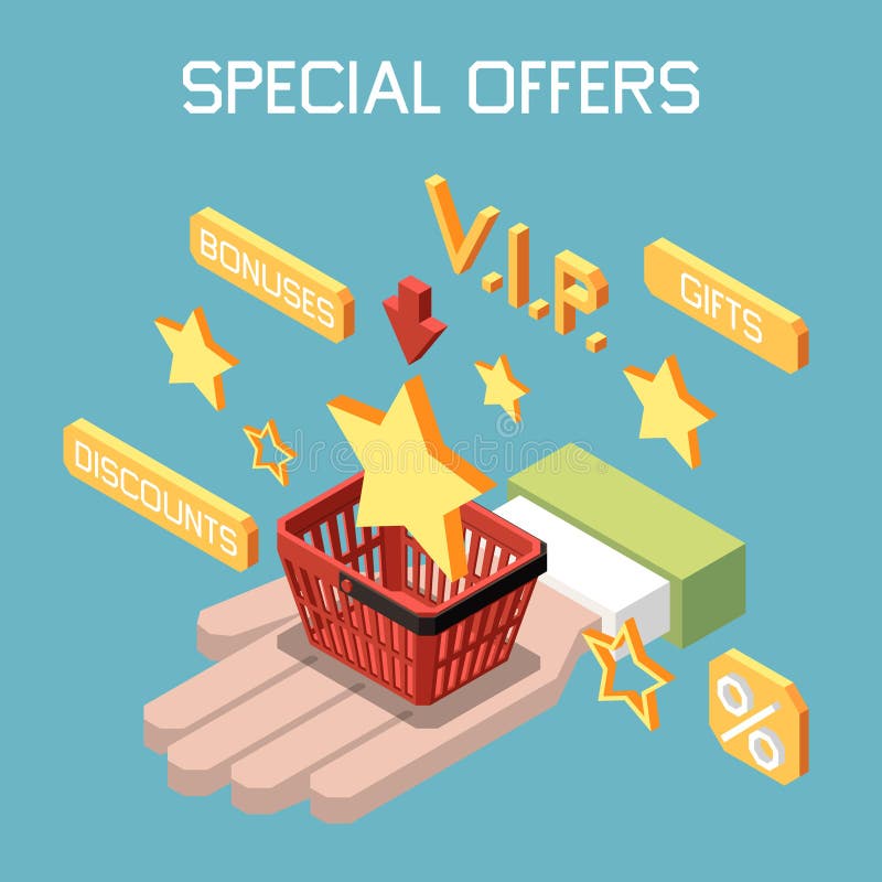 Customer Loyalty Bonus Reward Programs Isometric Composition Stock ...