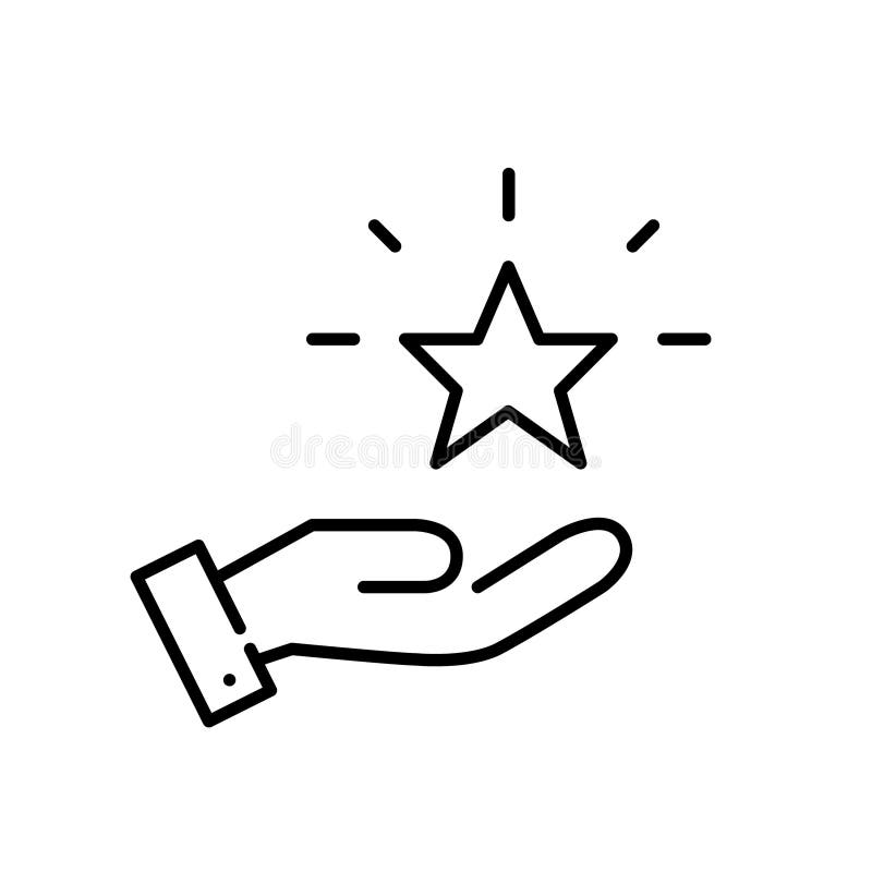 Customer Loyalty Bonus Rewards Program. Hand Holding Shining Star Stock ...
