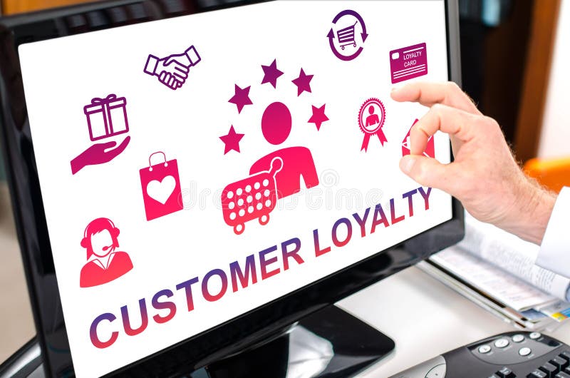 Customer Loyalty Concept on a Computer Monitor Stock Photo - Image of ...