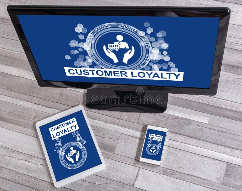 Customer Loyalty Concept on Different Devices Stock Image - Image of ...