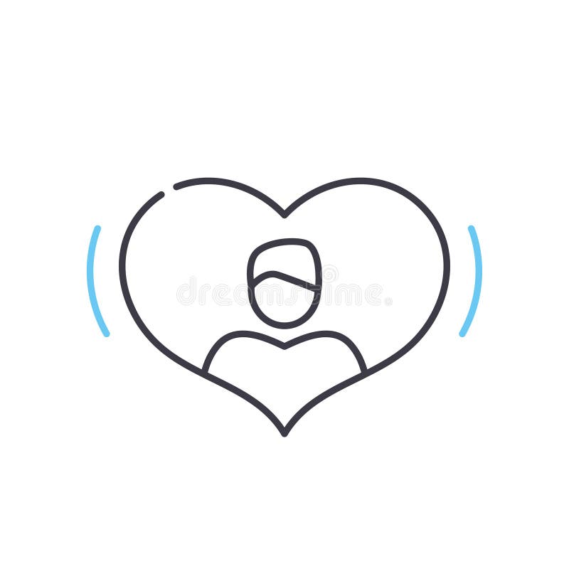 Customer Loyalty Line Icon, Outline Symbol, Vector Illustration ...