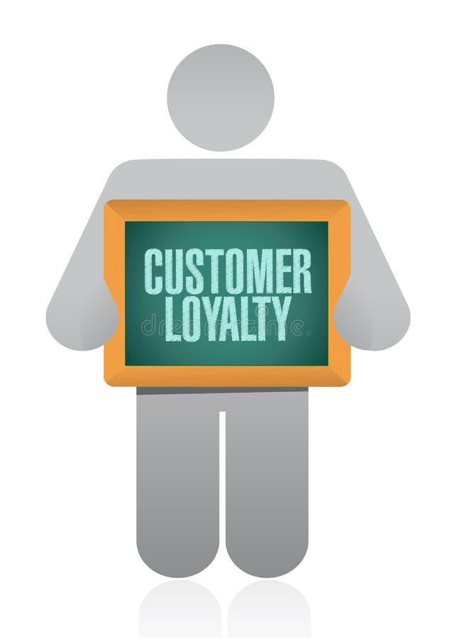 Customer Loyalty People Board Sign Concept Stock Illustration ...