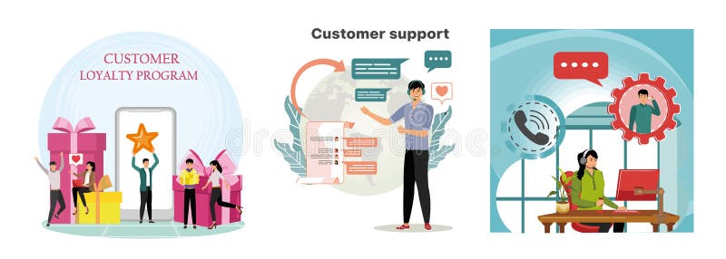 Customer Loyalty Programs. Customer Support Concept. Technical Support ...