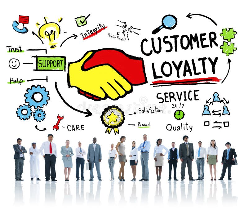 Customer Loyalty Service Support Care Trust Business Concept Stock ...