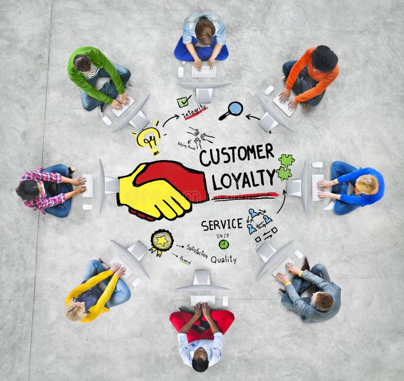 Customer Loyalty Service Support Care Trust Tools Concept Stock Photo ...
