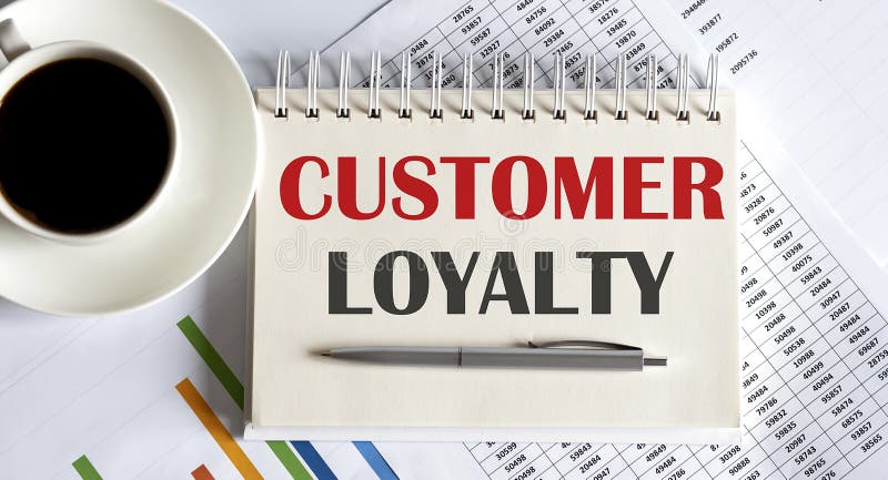 Customer Loyalty Text Written on a Notebook with Pen and Chart Stock ...