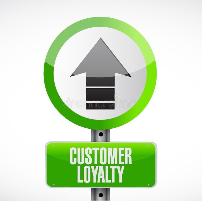 Customer Loyalty Up Graph Sign Concept Stock Illustration ...