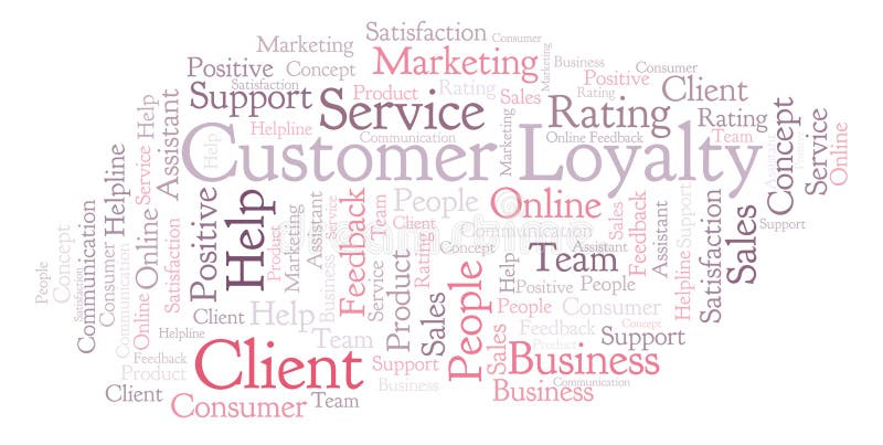 Customer Loyalty Word Cloud. Stock Illustration - Illustration of ...