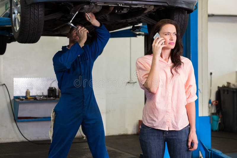 Customer Making a Phone Call Stock Photo - Image of annoyed ...
