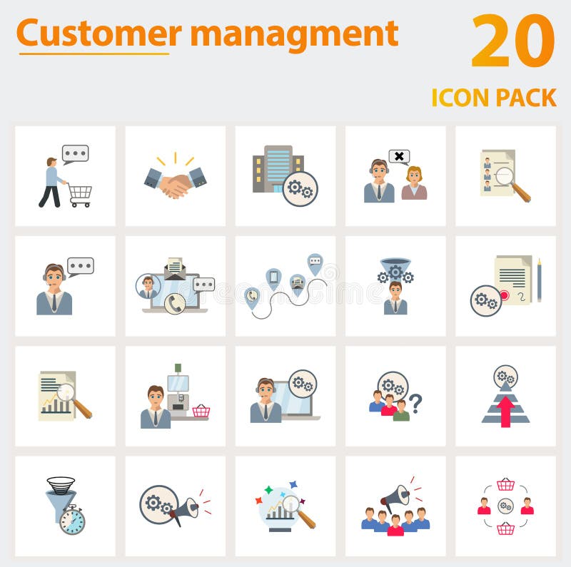 Customer Management Icon Set. Collection of Simple Elements Such As the ...