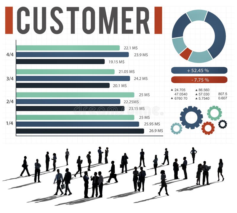 Customer Market Business Corporate Target Concept Stock Illustration ...