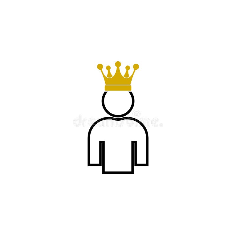 Customer Membership Client Crown Icon Isolated on White Background ...