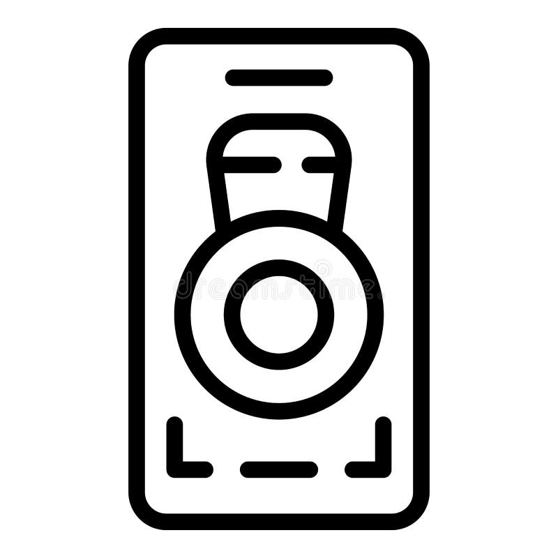 Customer Mobile App Icon Outline Vector. Phone Smart Stock Illustration ...