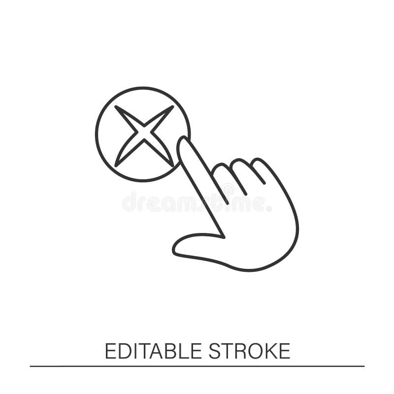 Customer Negative Feedback Line Icon Stock Vector - Illustration of ...