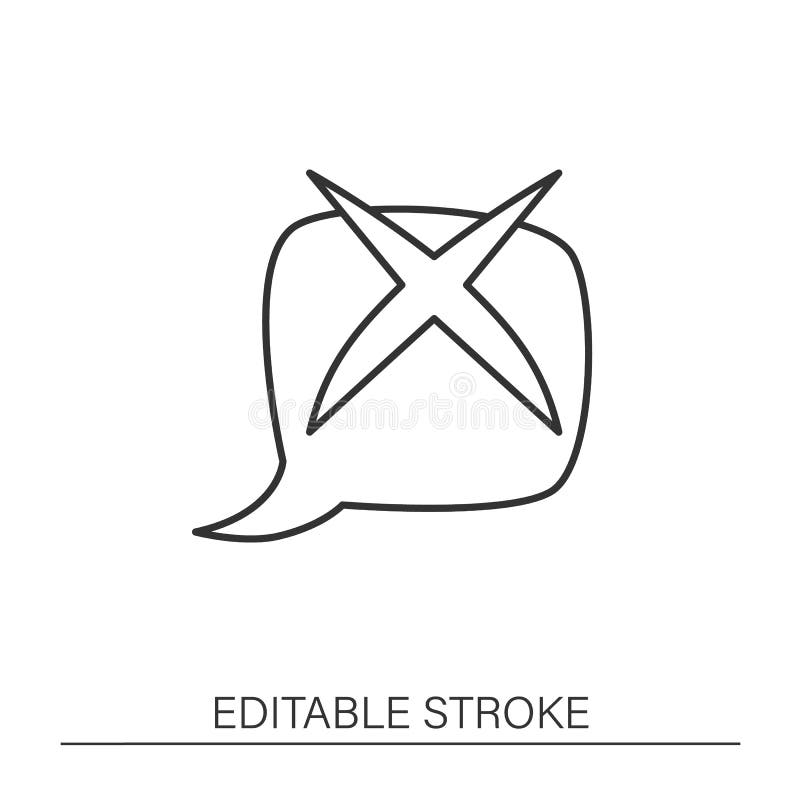 Customer Negative Feedback Line Icon Stock Vector - Illustration of ...