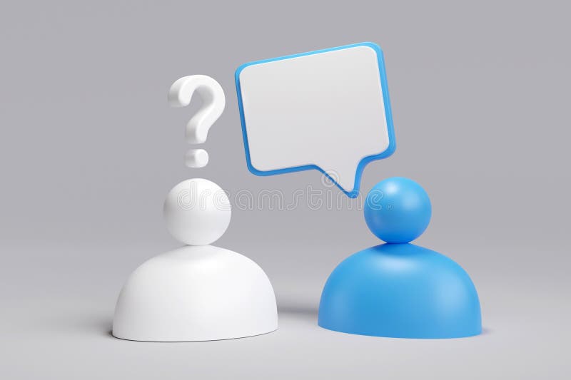 Customer Negotiations with a Service Provider. Human Icon with Speech ...