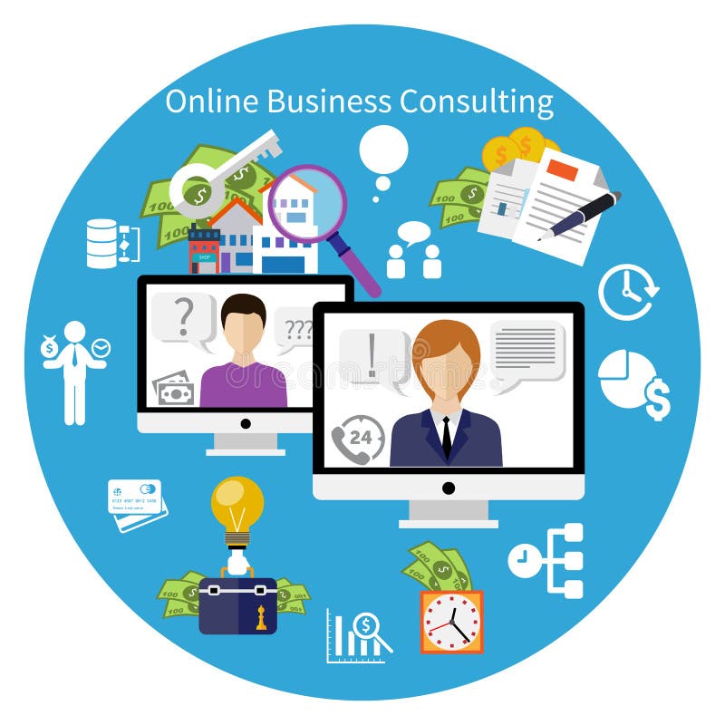 Customer Online Consulting Service Concept Stock Vector - Illustration ...