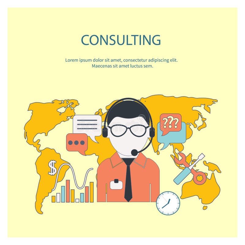 Customer Online Consulting Service Concept Stock Vector - Illustration ...